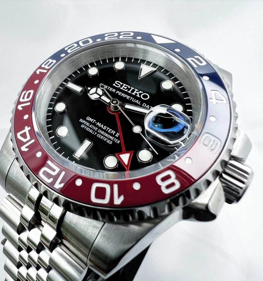 Seiko Mod GMT Pepsi – LSMODDING
